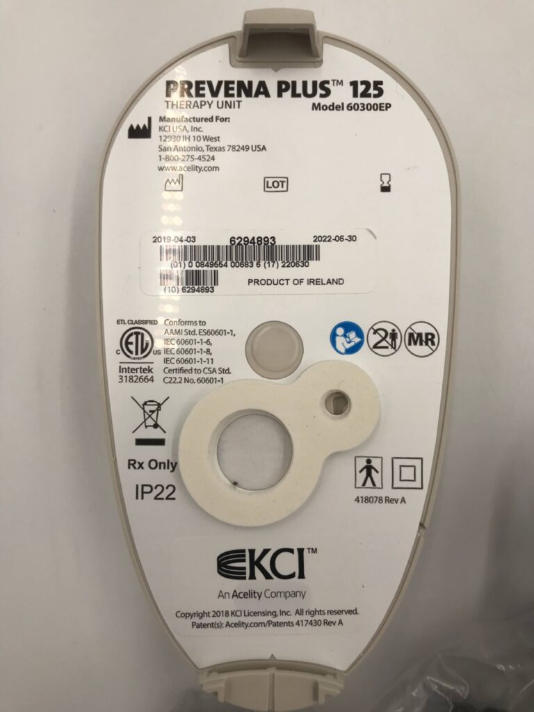 KCI 60300EP Prevena Plus 125 Therapy Unit 7-Day (with or without Canister) (X) - GB TECH USA