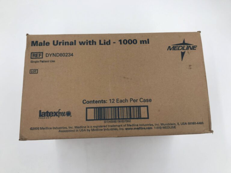 Medline DYND80234 Male Urinal with Lid 1000ml (12/Case) - GB TECH USA