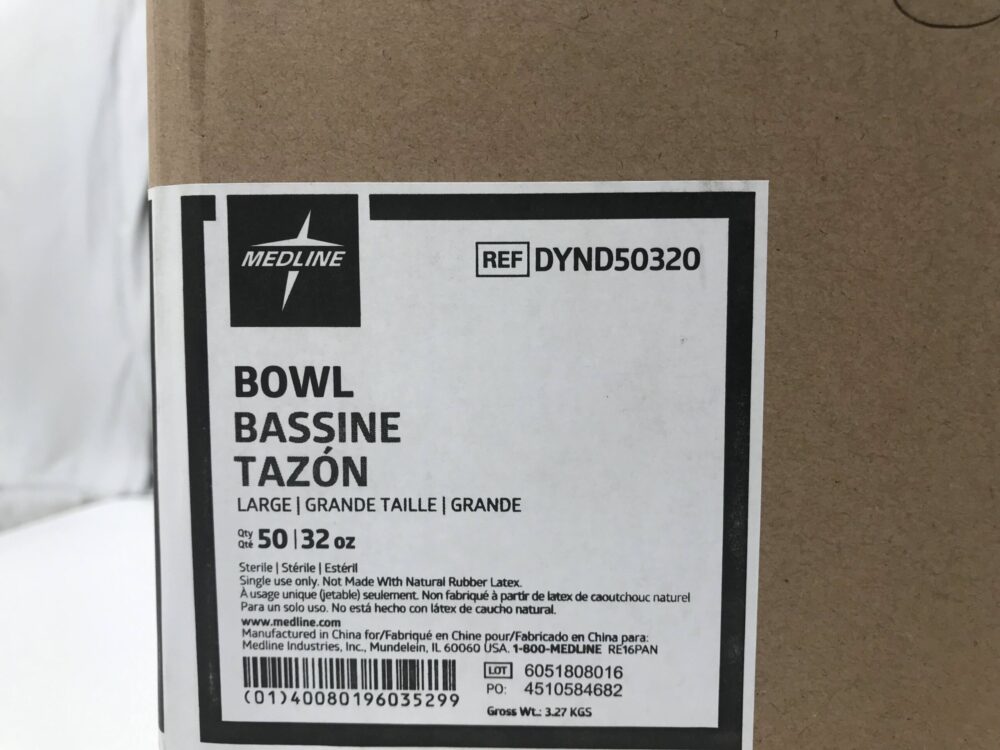 Medline DYND50320 Bowl Large 32 oz (50/Case) - GB TECH USA