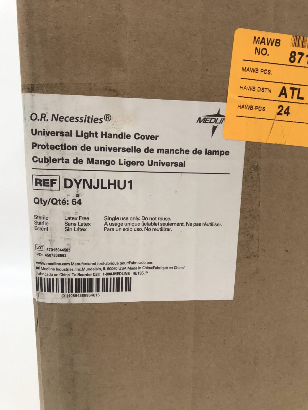 Medline DYNJLHU1 O.R. Necessities Universal Light Handle Cover (64/Case ...