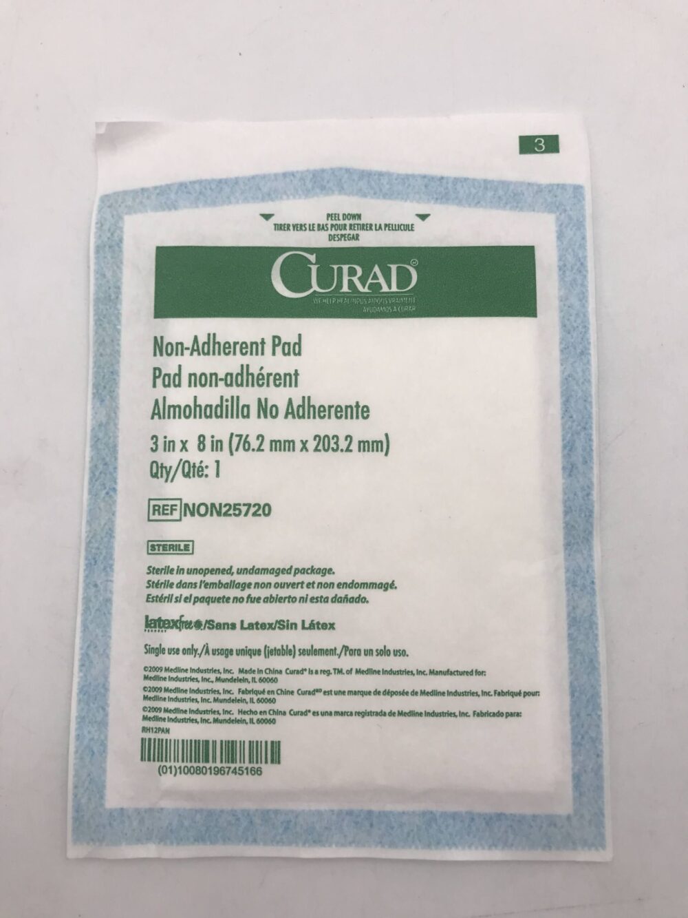Medline NON25720 Non-Adherent Pad 3in x 8in (6/Package) - GB TECH USA