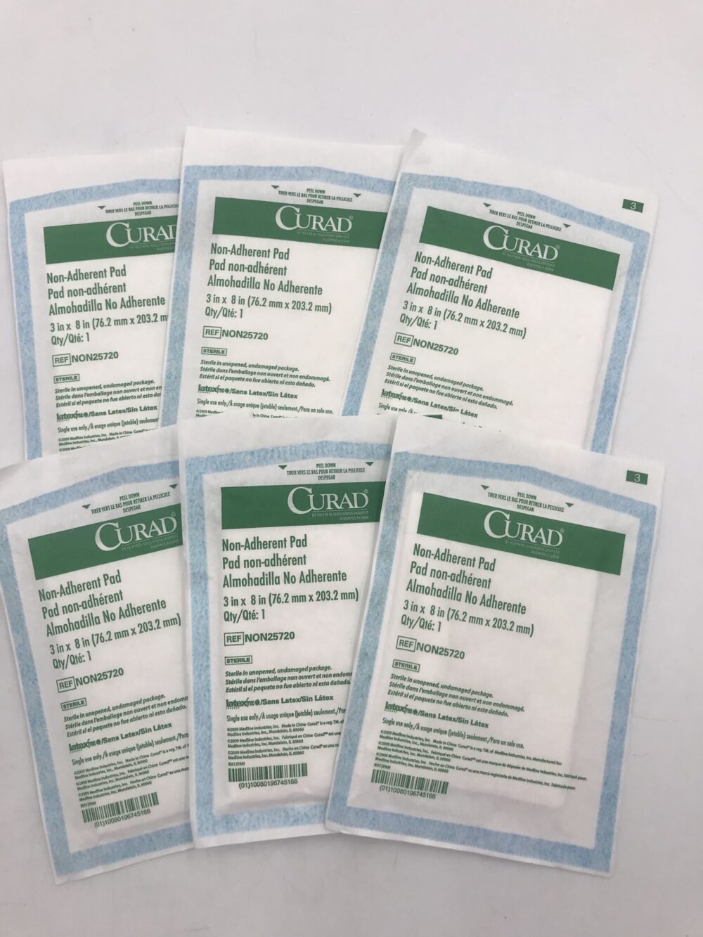 Medline NON25720 Non-Adherent Pad 3in x 8in (6/Package) - GB TECH USA
