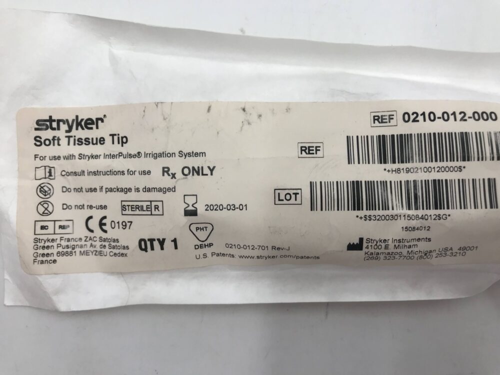 Stryker 0210-012-000 Soft Tissue Tip (X) - GB TECH USA