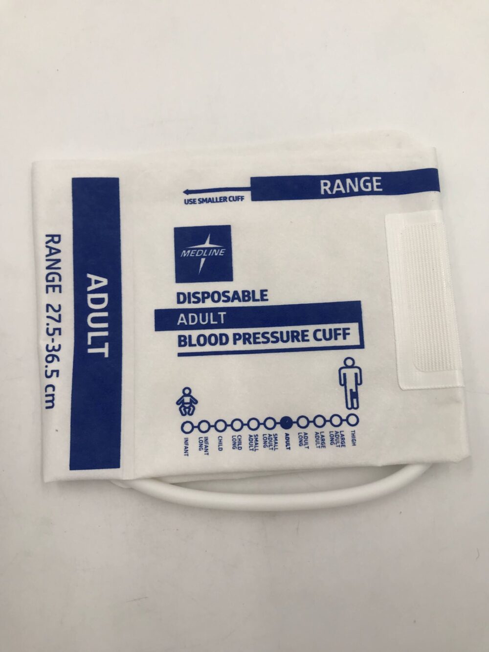 Medline MDS9913HP Disposable Adult Blood Pressure Cuff 27.5 - 36.5cm ...