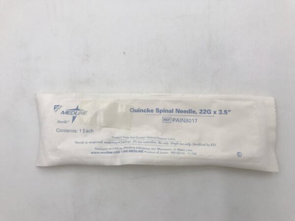 Medline PAIN8017 Quincke Spinal Needle, 22G x 3.5" - GB TECH USA
