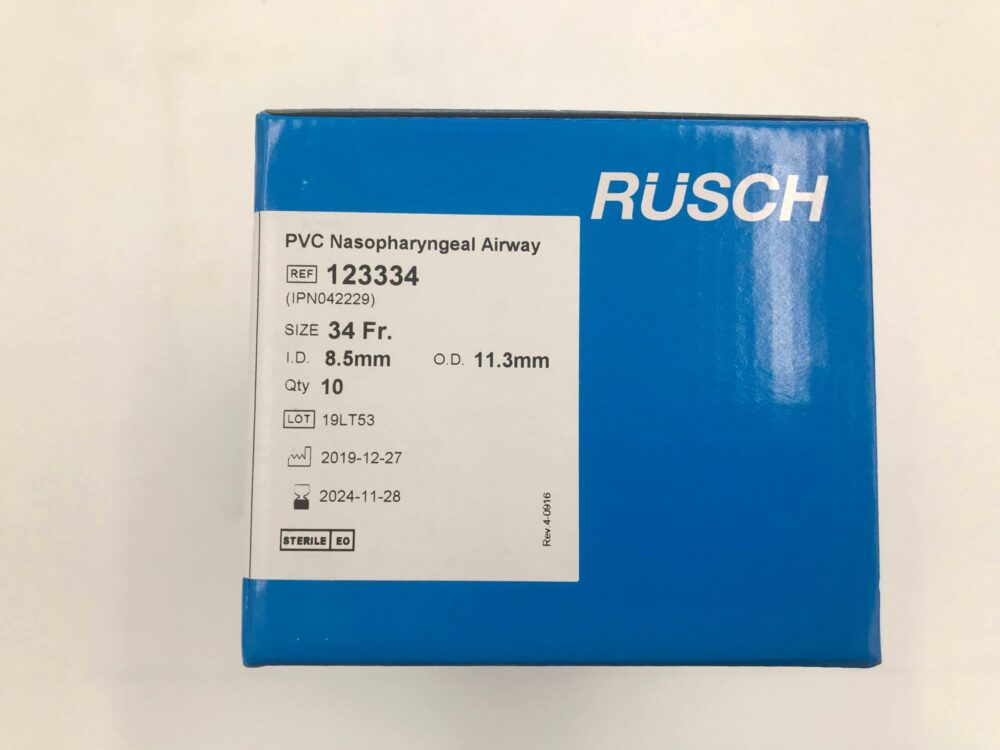 TELEFLEX 123334 Rusch PVC Nasopharyngeal Airway 34F (10/Box) - GB TECH USA