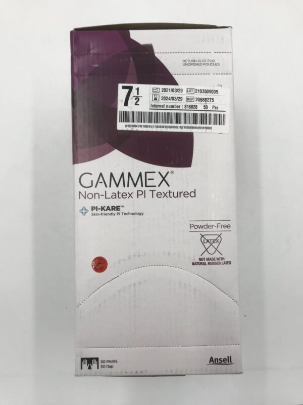 ANSELL 20688275 Gammex Non-Latex PI Textured Surgical Gloves PF (50Pair ...