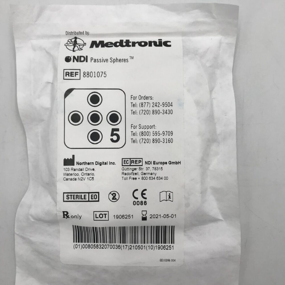 MEDTRONIC / NORTHERN DIGITAL 8801074 NDI Passive Spheres (4/Pkg)(X ...