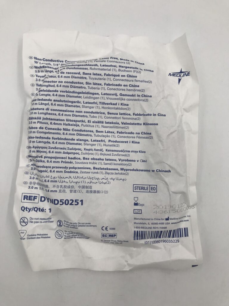 Medline DYND50251 Non-Conductive Connecting Tubing Latex Free 10' Length, 1/4" diameter (X) - GB ...