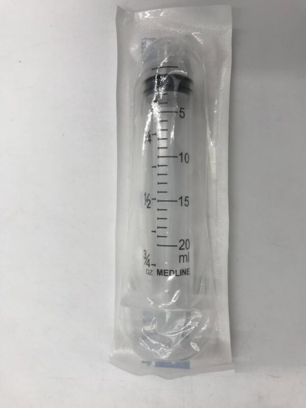 Medline SYR120010 Luer Lock Disposable Syringe without Needle 20ml (12 ...