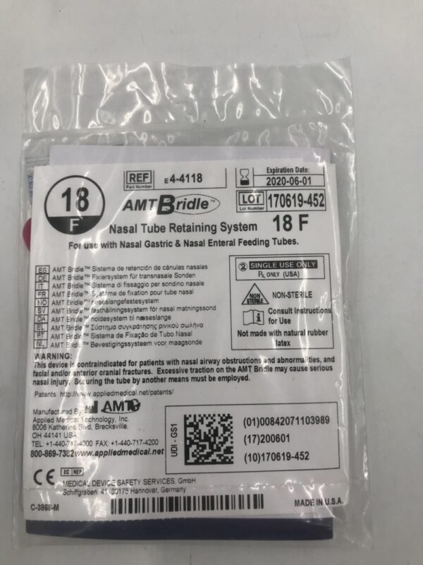 Applied Medical 4-4118 AMT Bridle Nasal Tube Retaining System 18F (X) – GB TECH USA