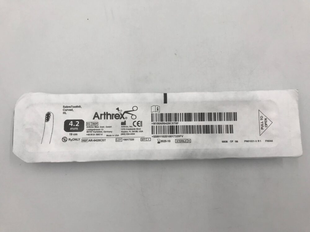 Arthrex AR-6420CST SabreTooth, Curved, HL 4.2mm 19cm (X) – GB TECH USA