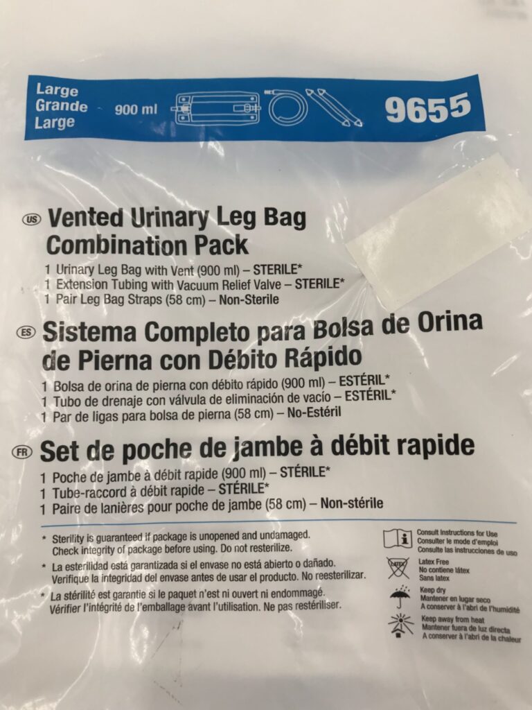 Hollister 9655 Large 900ml Vented Urinary Leg bag Combination Pack (X ...