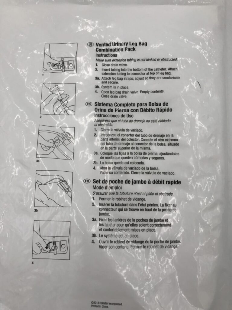 Hollister 9655 Large 900ml Vented Urinary Leg bag Combination Pack (X ...