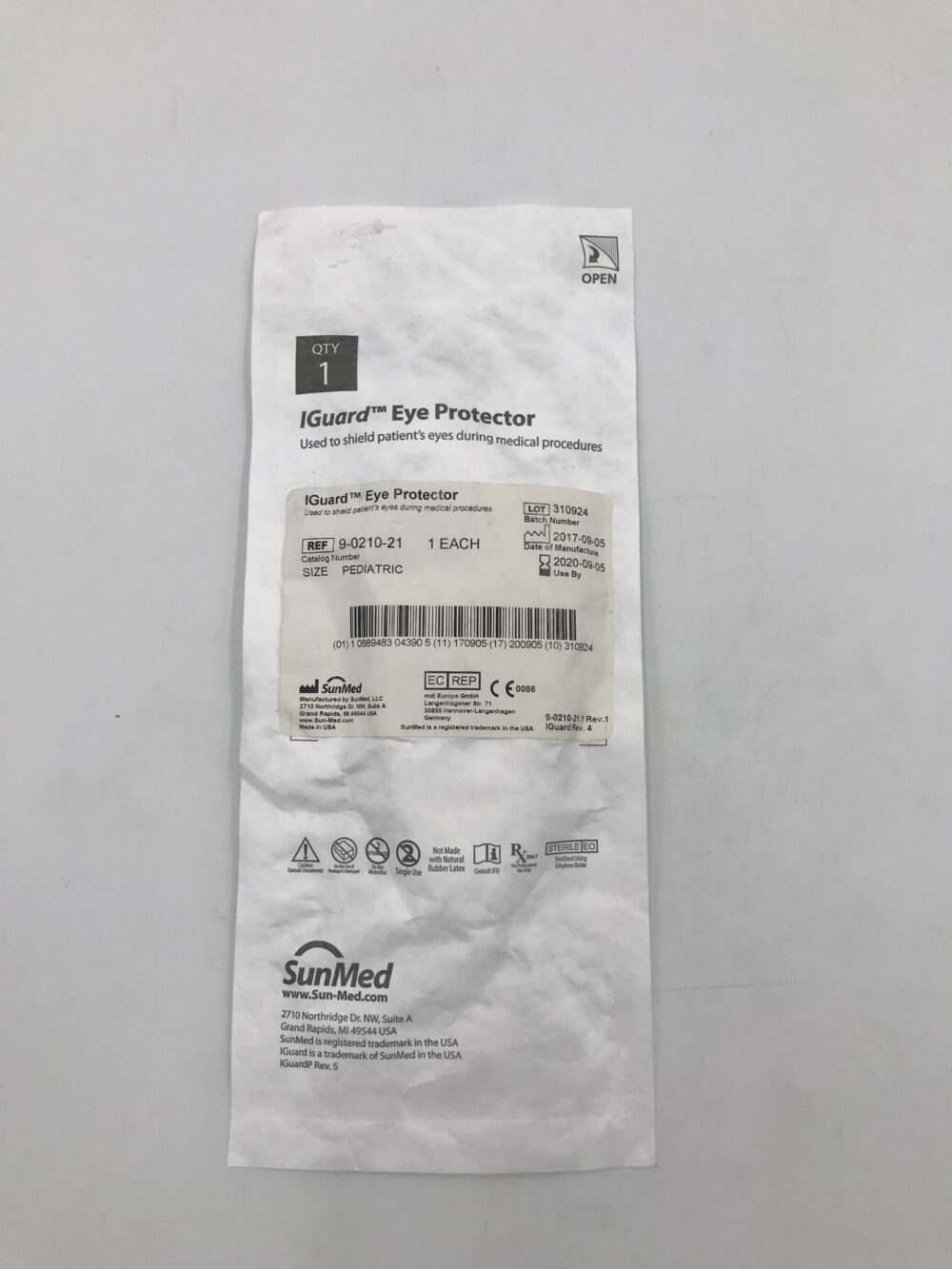 Sunmed 9-0210-21 IGuard Eye Protector Size Pediatric (X) - GB TECH USA