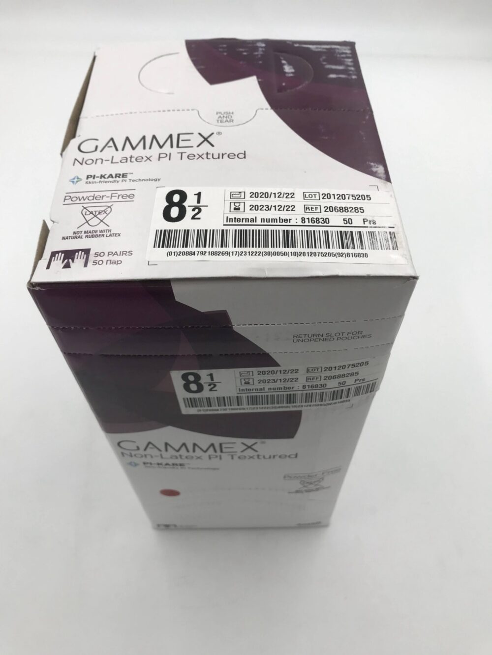 ANSELL 20688285 Gammex Non-latex PI Textured Surgical Gloves, 8.5 ...