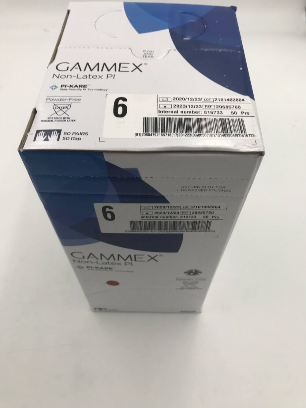 ANSELL 20685760 Gammex Non-Latex PI Surgical Gloves, 6 (50pairs/ Gloves ...