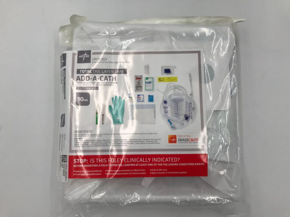 MEDLINE URO180200 Total One Layer Urology Tray Add-A-Cath 10ml (X) - GB ...