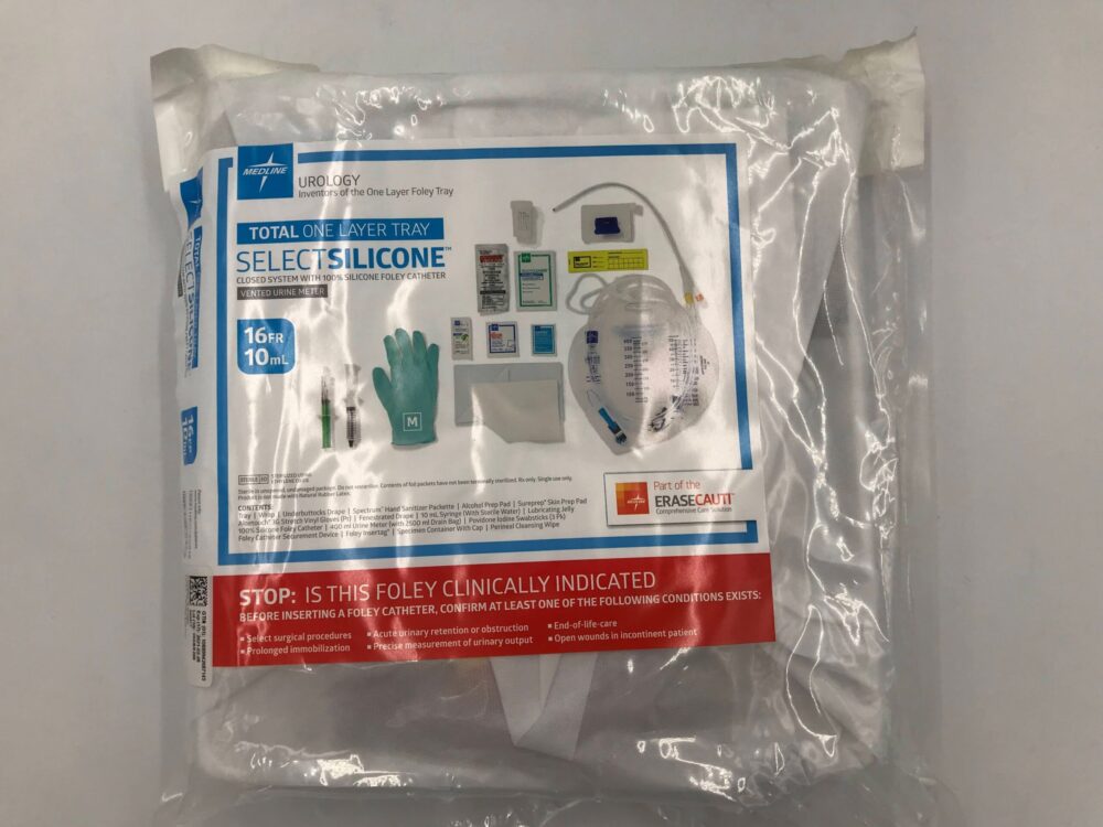 MEDLINE URO180816 Total One Layer Urology Tray 16F x 10ml (X) - GB TECH USA