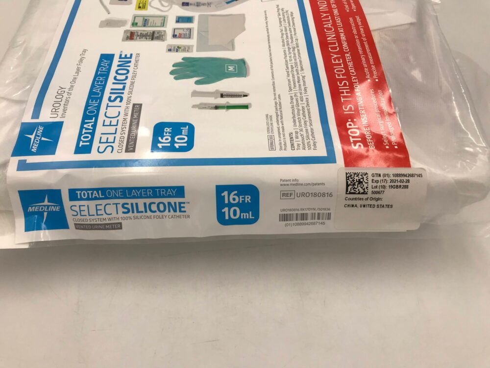 MEDLINE URO180816 Total One Layer Urology Tray 16F x 10ml (X) - GB TECH USA