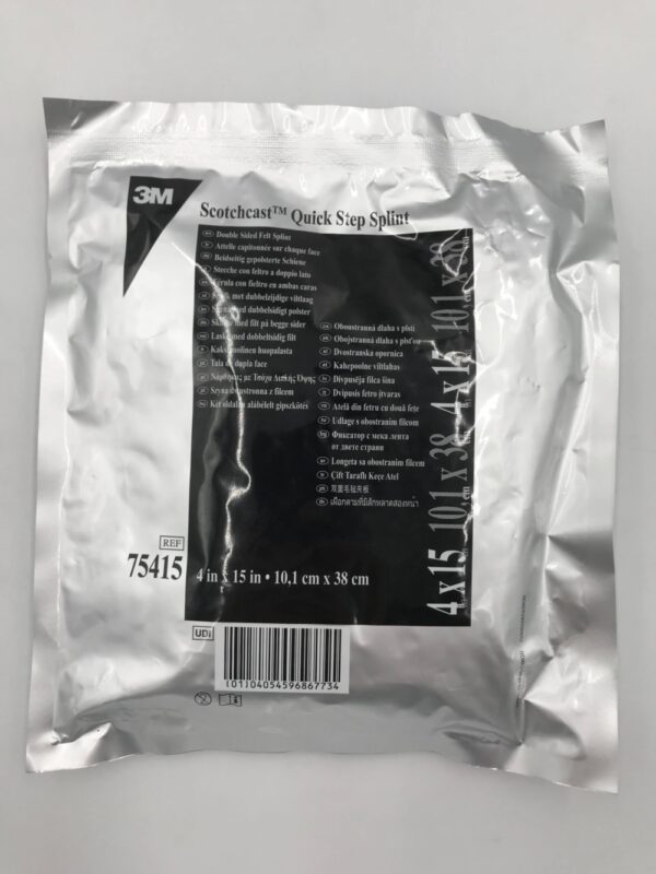 3M 75415 ScotchCast Quick Step Splint Double sided Felt Splint 4in x ...