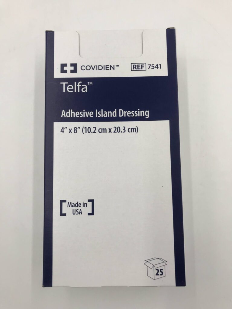 COVIDIEN 7541 Telfa Adhesive Island Dressing 4in x 8in (25/Box) - GB TECH USA