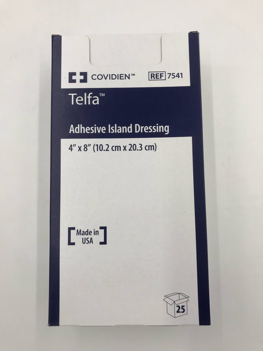 COVIDIEN 7541 Telfa Adhesive Island Dressing 4in x 8in (25/Box) - GB ...