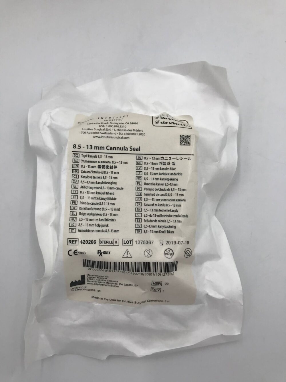 Applied Medical 420206 Intuitive Surgical Da Vinci 8.5 -13mm Cannula ...