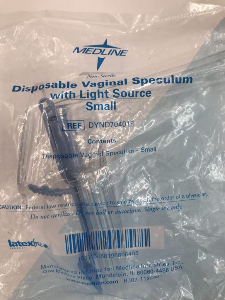 MEDLINE DYND70401S Disposable Vaginal Speculum with Light Source Small ...