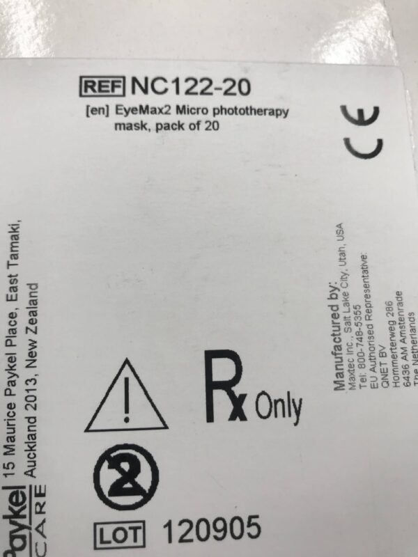 Fisher&Paykel NC122-20 EyeMax2 Micro Phototherapy Mask (20/Box) - GB ...
