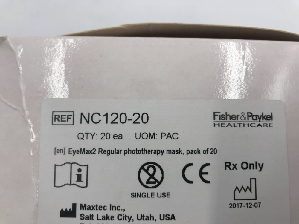 Fisher&Paykel NC120-20 EyeMax2 Regular Phototherapy Mask (20/Box) - GB ...