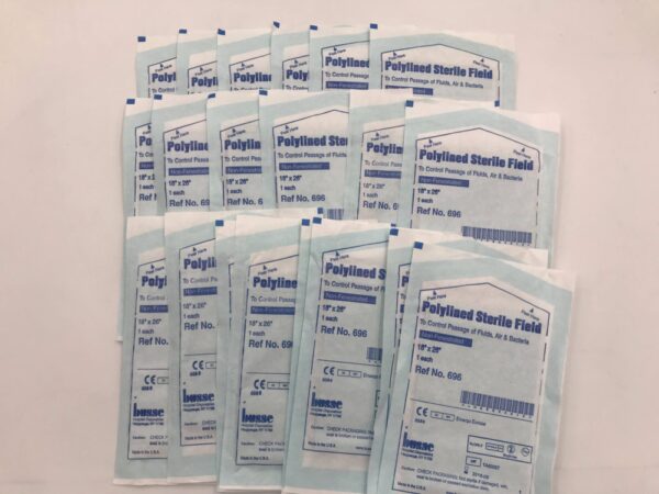 Busse 696 Polylined Sterile Field Non-Fenestrated 18" x 26" (20/Pack ...