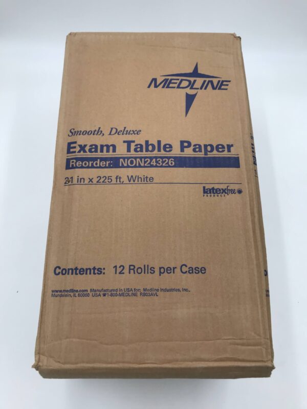 Medline NON24326 Smooth, Deluxe Exam Table Paper 21" x 225', White (12 ...