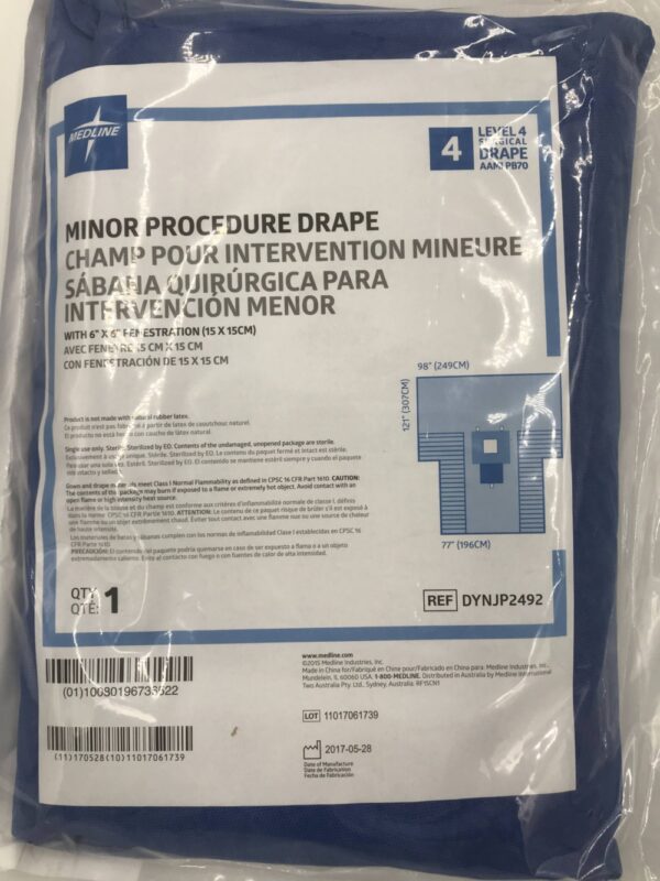 MEDLINE DYNJP2492 Minor Procedure Drape 98″ x 121″ x 77″ Level 4 – GB ...