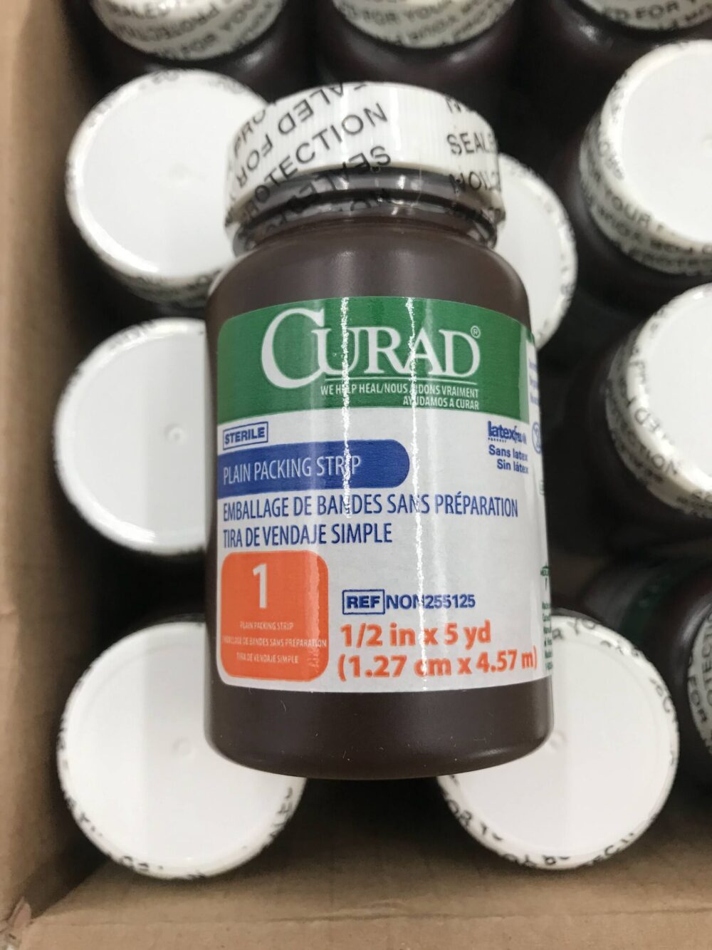 Medline NON255125 Curad Plain Packing Strip 1/2in x 5yd (12/Box) - GB ...