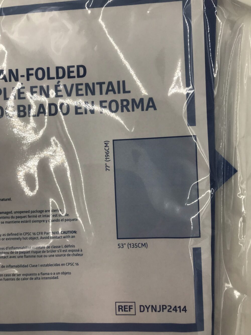 MEDLINE DYNJP2414 3/4 Drape, Fan-Folded 77″ x 53″ - GB TECH USA