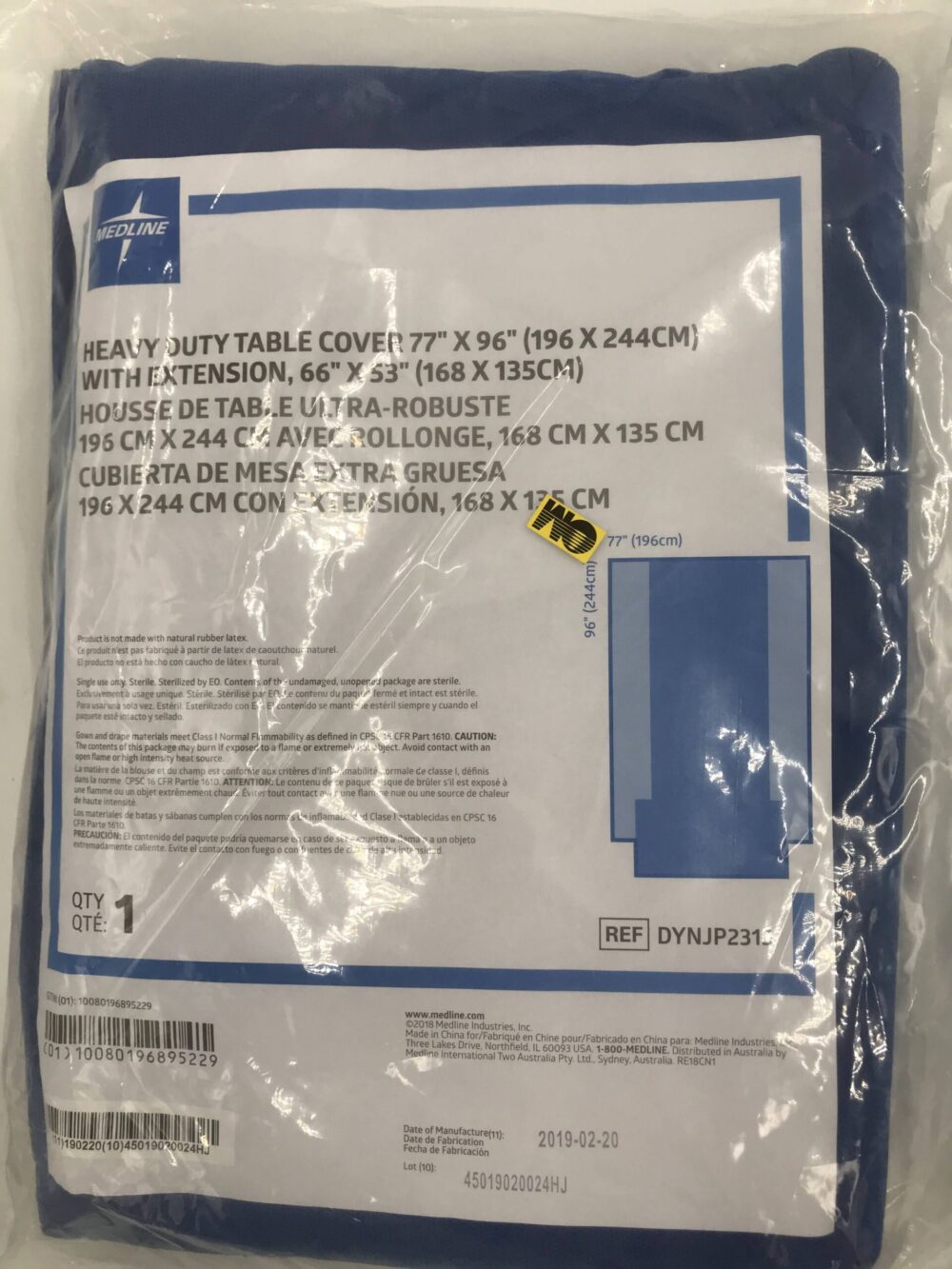 MEDLINE DYNJP2313 Heavy Duty Table Cover 77″x96″ (196x244cm) - GB TECH USA