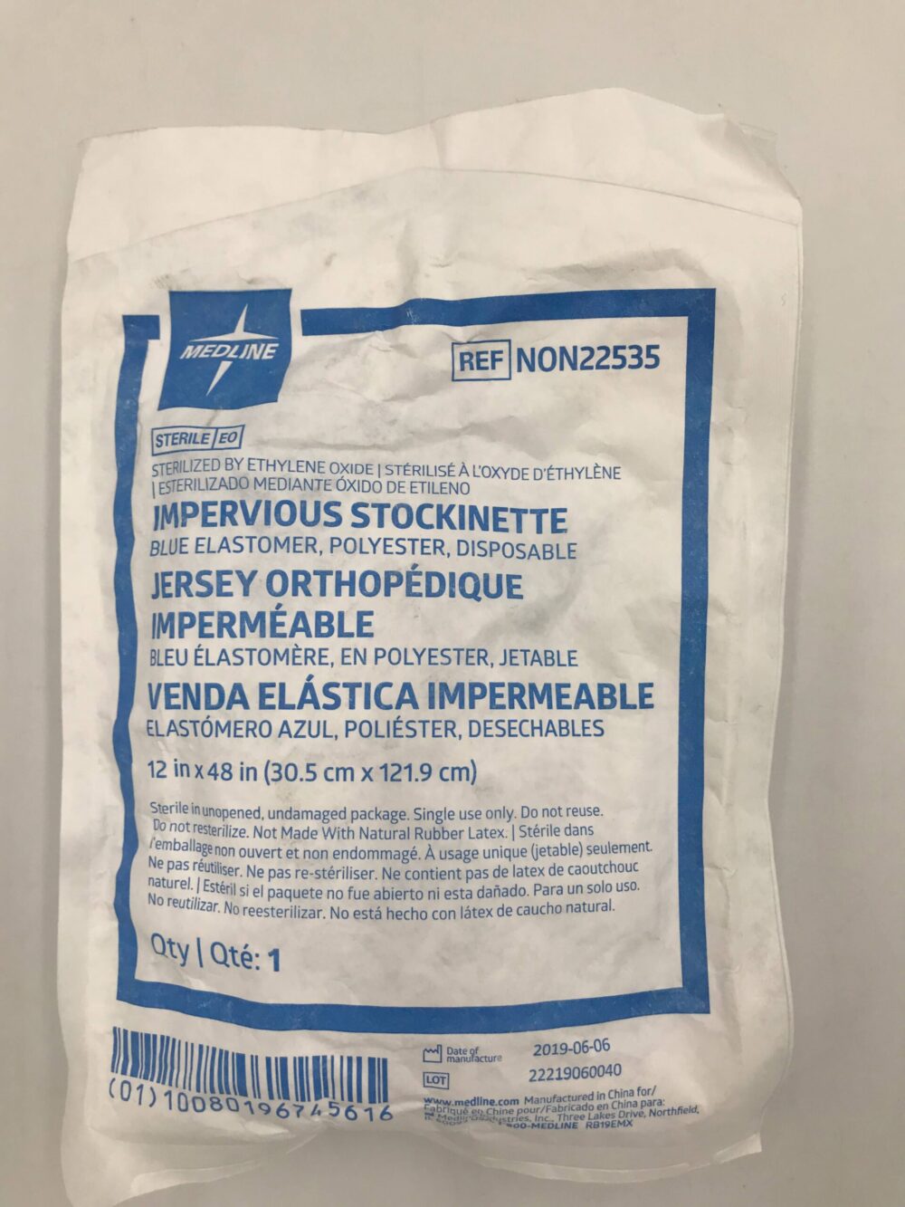 MEDLINE NON22535 Impervious Stockinette, 12″ x 48″ – GB TECH USA