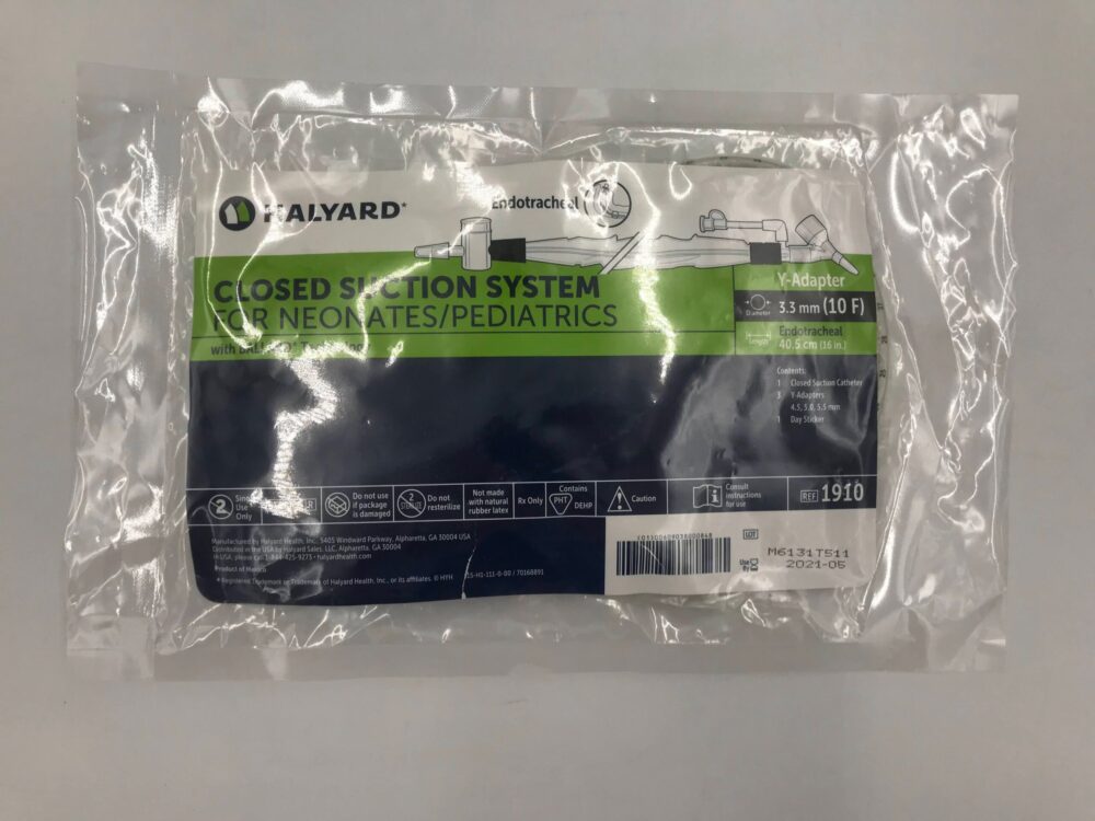 HALYARD 1910 Closed Suction System Y-Adapter Endotracheal 10F (X) - GB ...