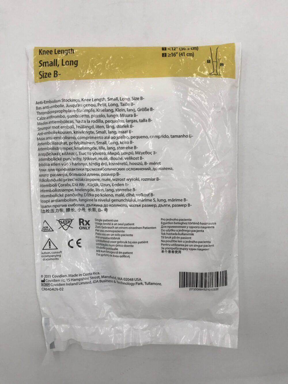 COVIDIEN 7339 T.E.D. Anti-Embolism Stockings Knee Length Small Long Size B (X) - GB TECH USA