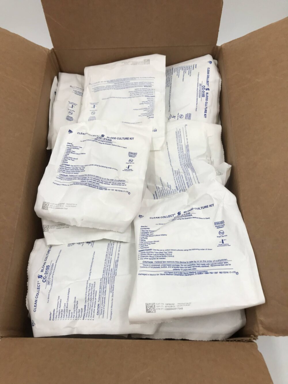 MEDLINE DYNDV2058A Clean Collect Blood Culture Kit CC-315S (40/Case) (X ...