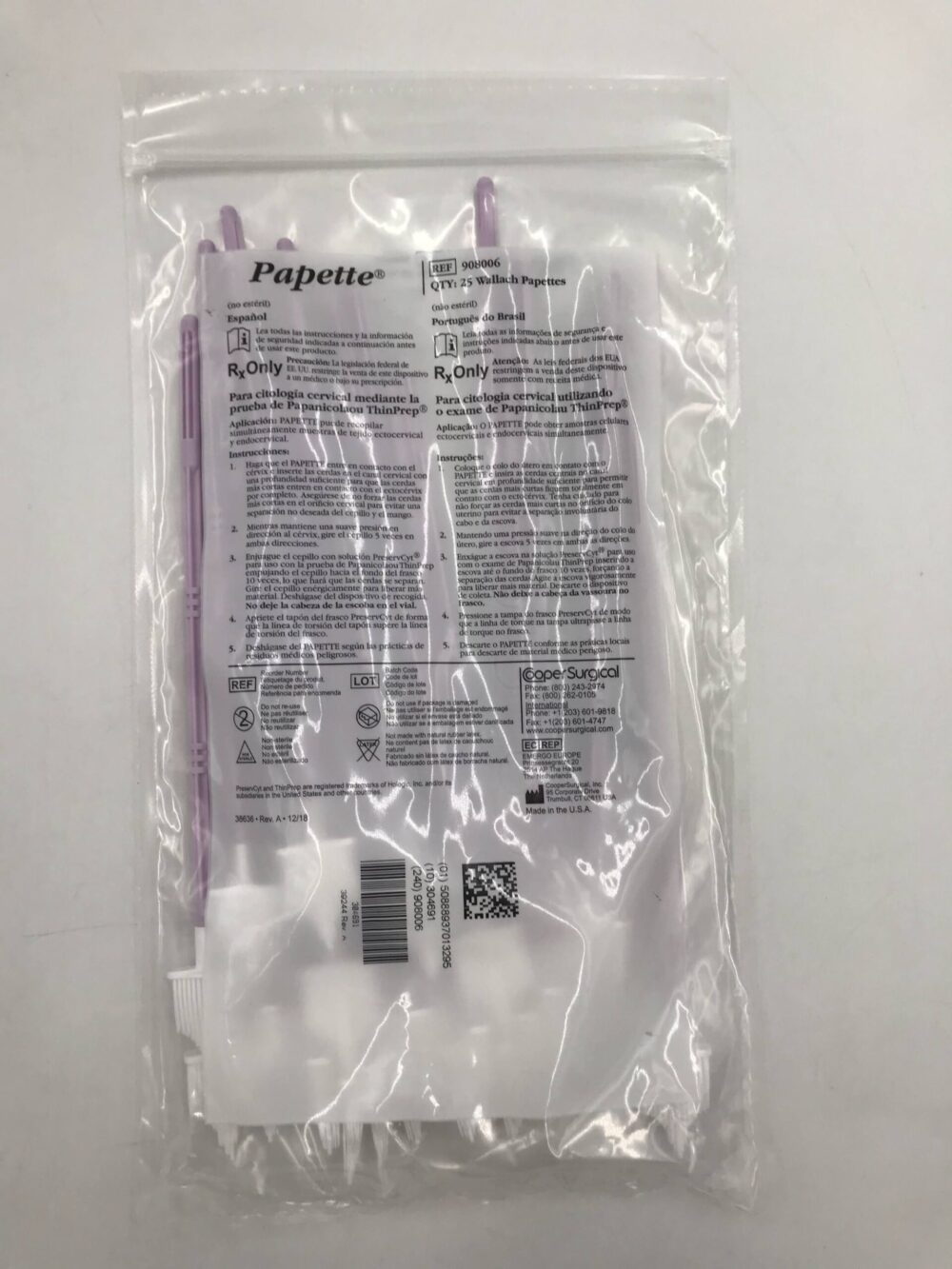 COOPER SURGICAL 908006 Wallach Papette (500/Case) – GB TECH USA