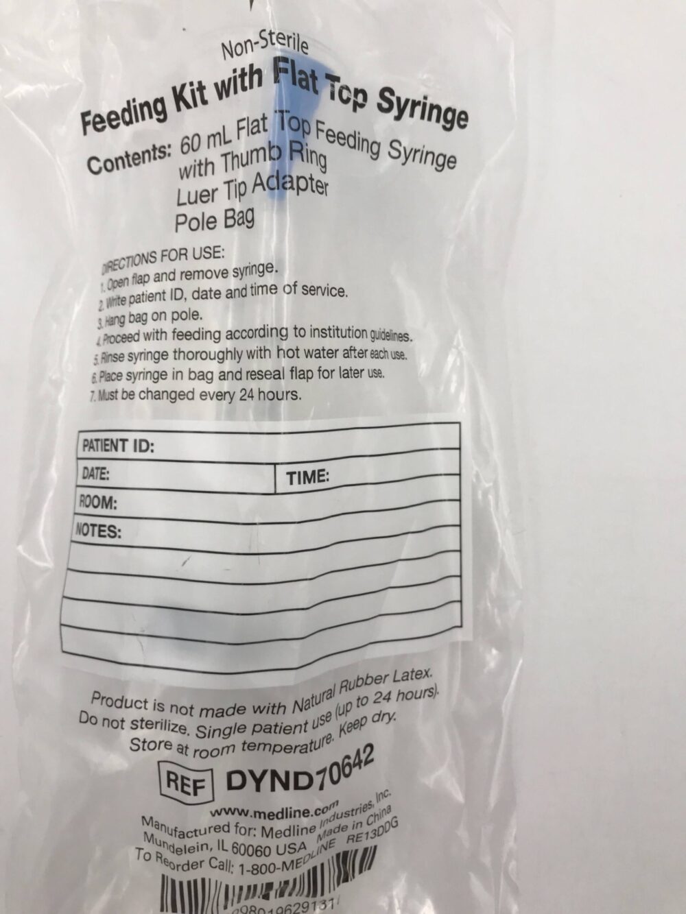 MEDLINE DYND70642 Feeding Kit with Flat Top Syringe 60mL (15/Lot) - GB ...