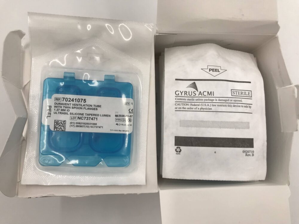 Gyrus 70241075 Duravent Ventilation Tube with Twin Spoon Flanges 1.27mm ...