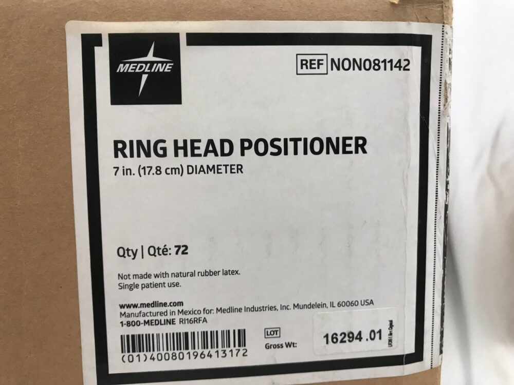 Medline NON081142 Ring Head Positioner 7in (17.8cm) Diameter (72/Box ...