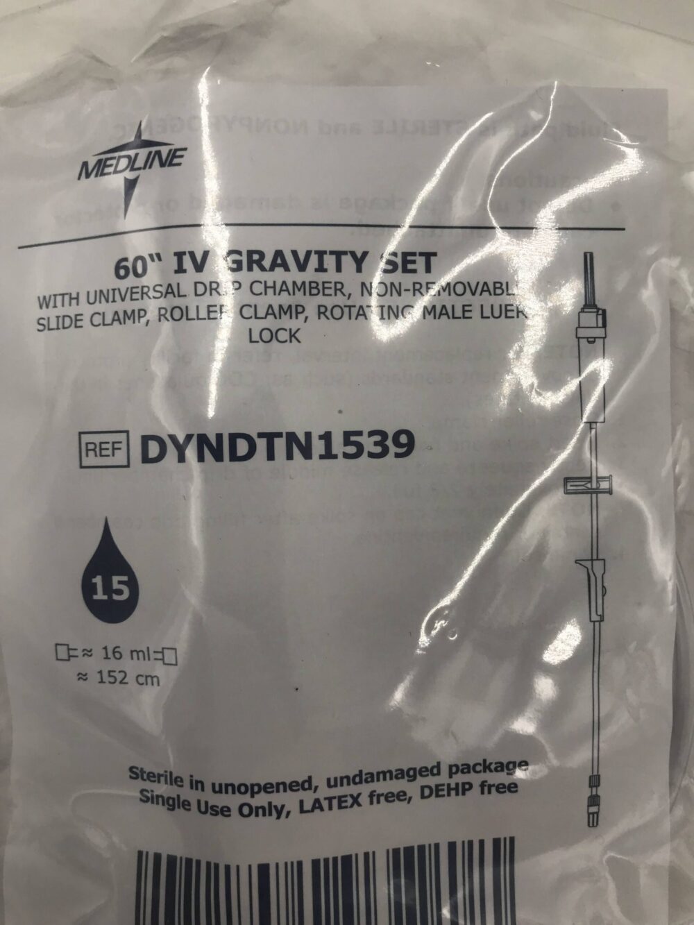 MEDLINE DYNDTN1539 60″ IV Gravity Set (X) – GB TECH USA
