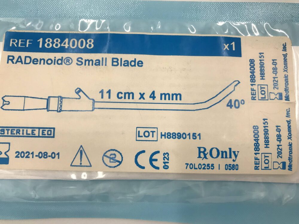 Medtronic 1884008 RADenoid Small Blade 11cm x 4mm 40° (X) – GB TECH USA