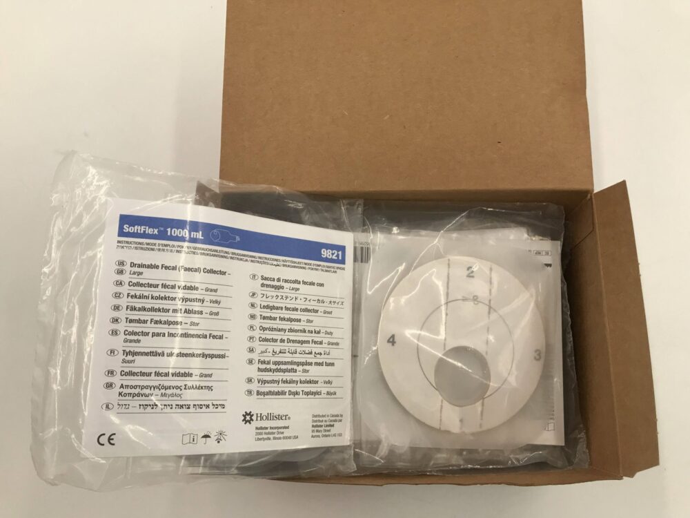 Hollister 9821 SoftFlex Drainable Fecal Collector Large 1000mL (10/Box ...