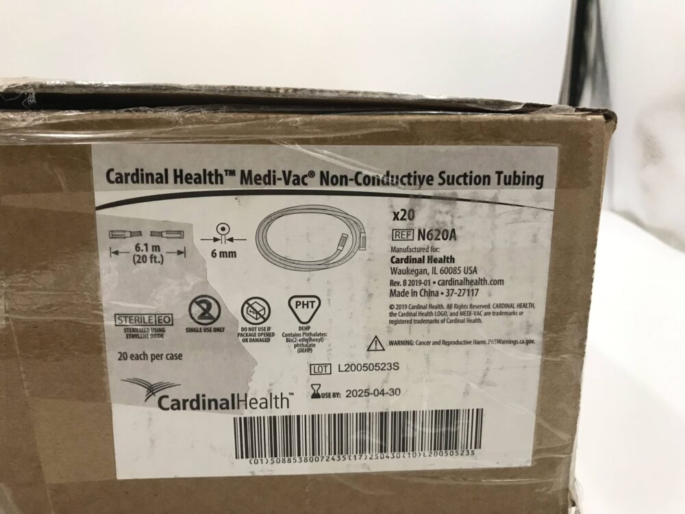 Cardinal Health N620A Medi-Vac Non-Conductive Suction Tubing (20/Case) – GB TECH USA