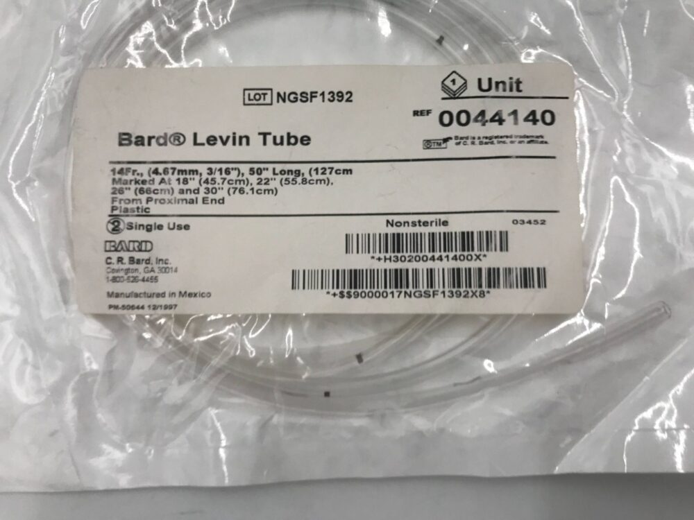 Bard 0044140 Levin Tube 14Fr. 50″ Long – GB TECH USA